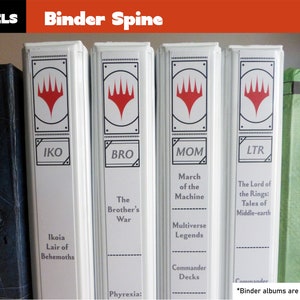 MTG Custom Binder Labels - Spines for Magic the Gathering Trading Cards ...
