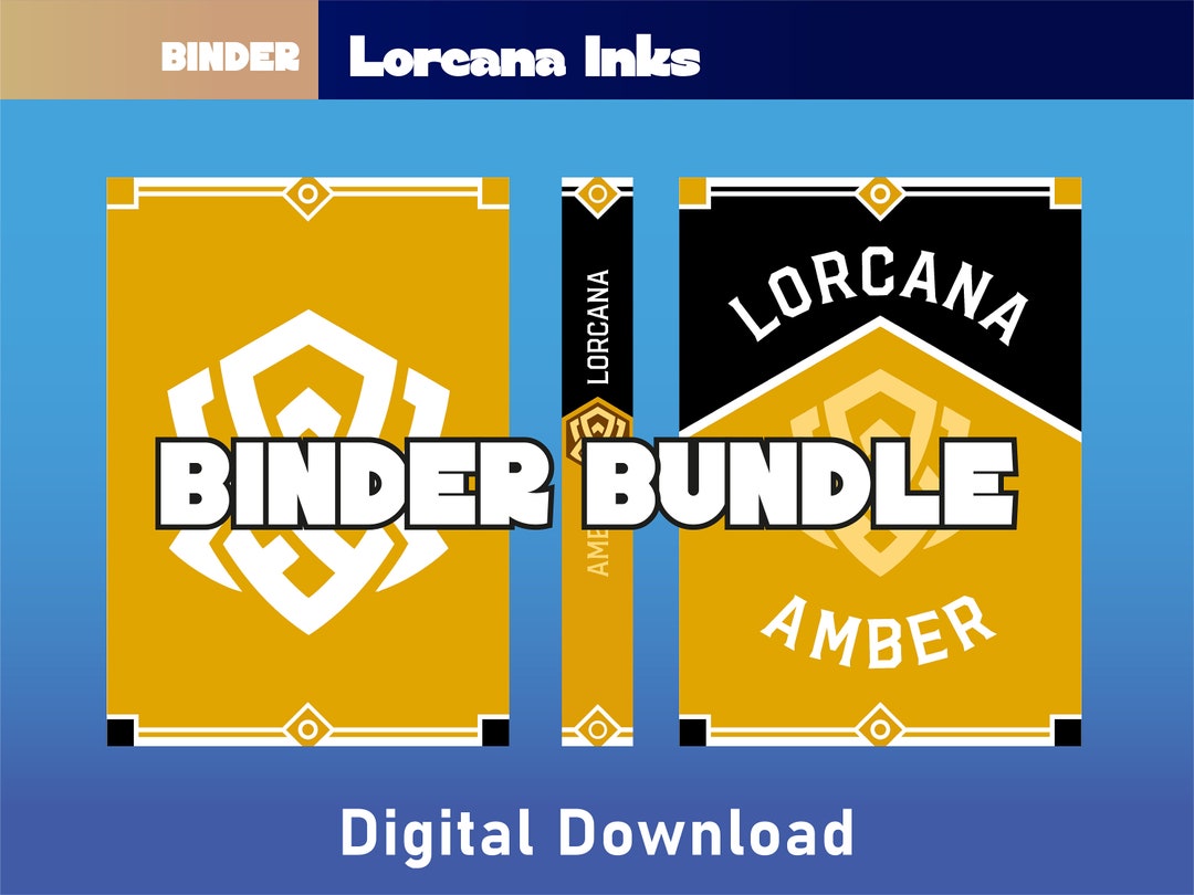 Lorcana Binder Ink Colors Files - Front and Back Covers + Spine Labels ...