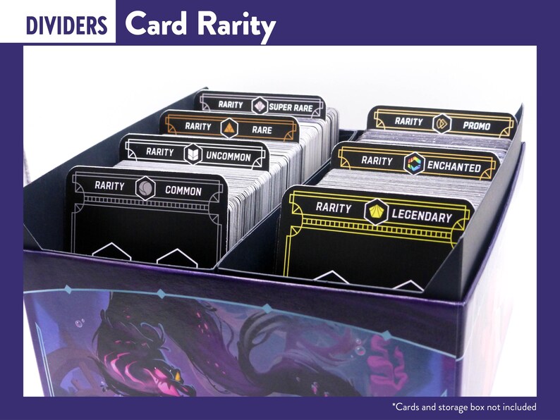 CARD RARITY DIVIDERS Lorcana Trading Card Game Tcg Deck Separators ...