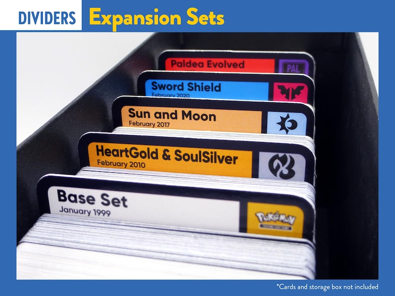 POKÉMON EXPANSION SETS Dividers Separators Tcg Card Organizer - Etsy