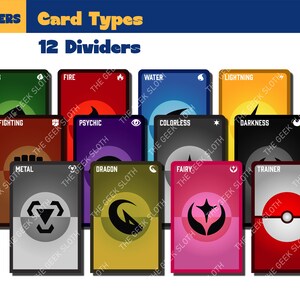 Pokémon Types Card Dividers – Pokémon TCG - Etsy