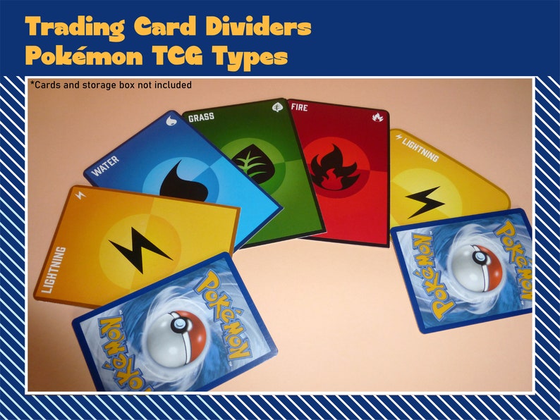 Pokémon Types Card Dividers Pokémon TCG - Etsy