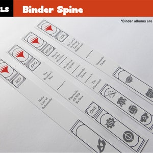 MTG Custom Binder Labels - Spines for Magic the Gathering Trading Cards ...