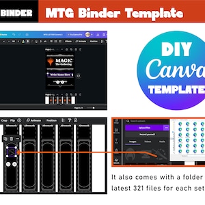 MTG Binder Template for Canva - Print at Home Label Template Magic the ...
