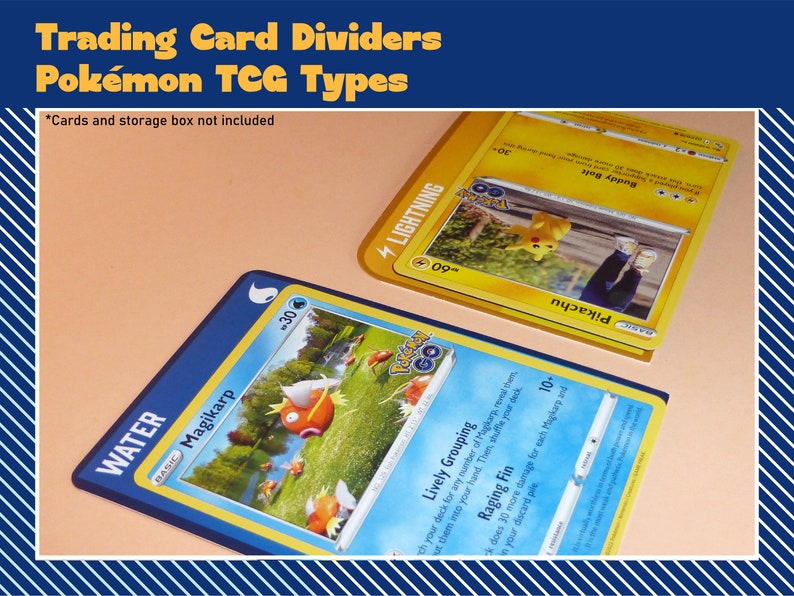 Pokémon Types Card Dividers Pokémon TCG - Etsy