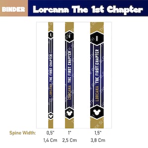 Lorcana Binder Files the First Chapter - Front and Back Covers + Spine ...