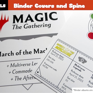 MTG Custom Binder Labels - Spines and Covers for Magic the Gathering ...