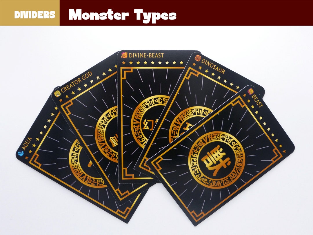 Yu-gi-oh Monster Type - Trading Card Game Dividers / Separators Yugioh ...