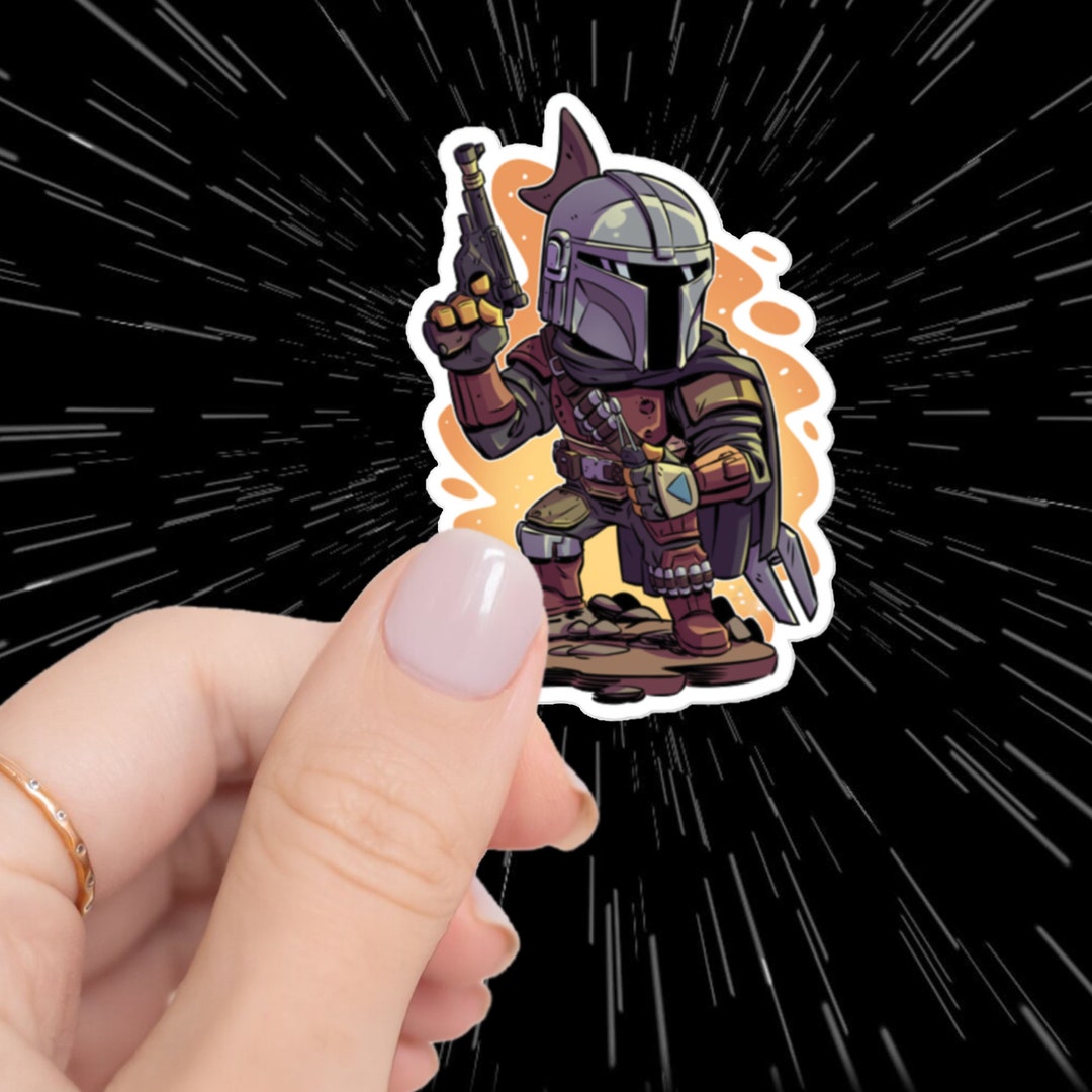 Star Wars Mandalorian Sticker Vinyl Water Resistant Glossy - Etsy