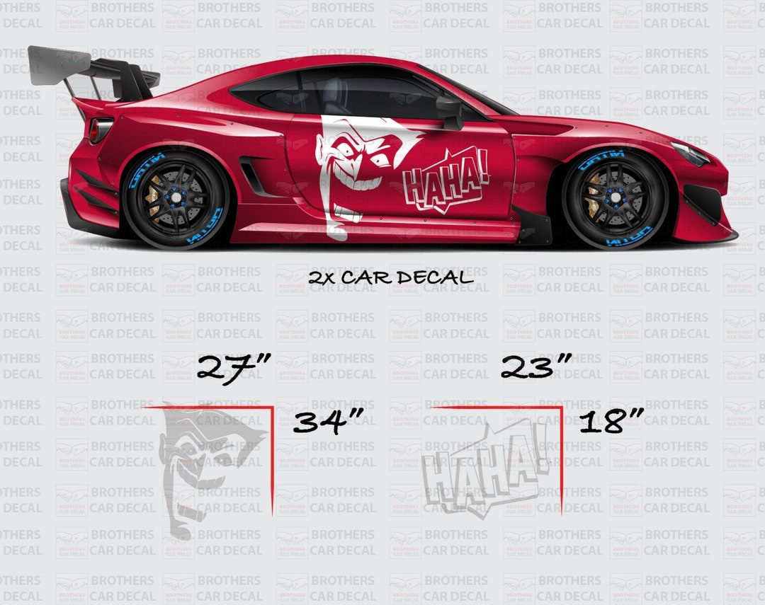 JOKER Super Hero Villain Inspired Car Side Decal Universal - Etsy