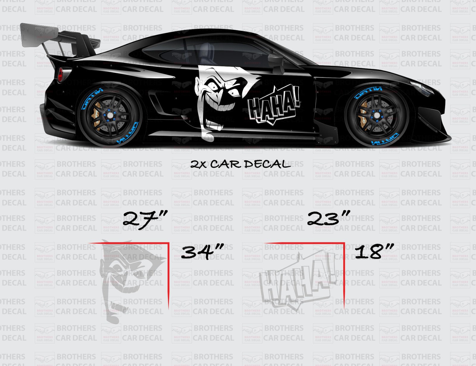 JOKER Super Hero Villain Inspired Car Side Decal Universal - Etsy