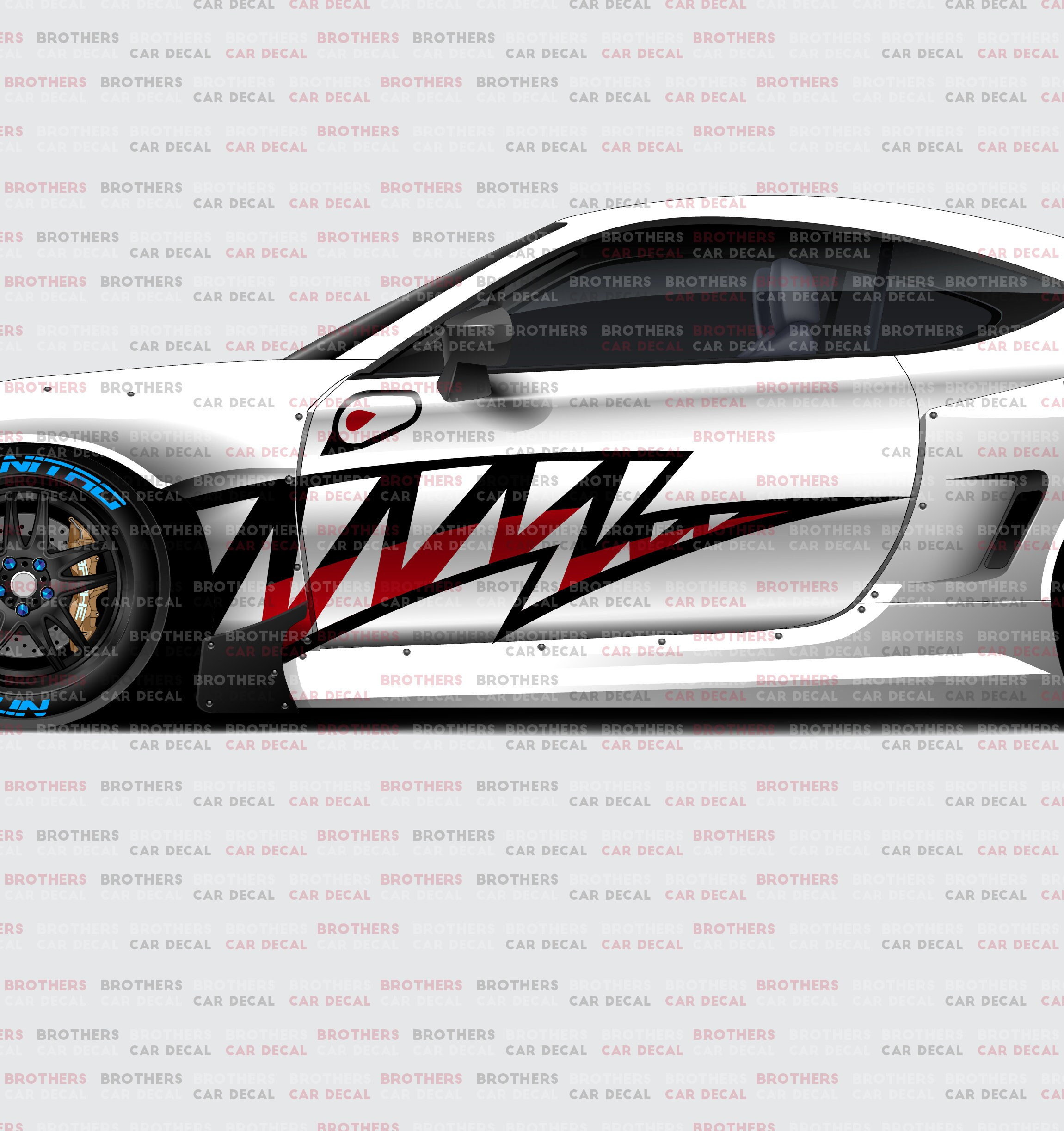 Fighter Jet Army Military Shark Colorful Grunge Classic Side Doors ...