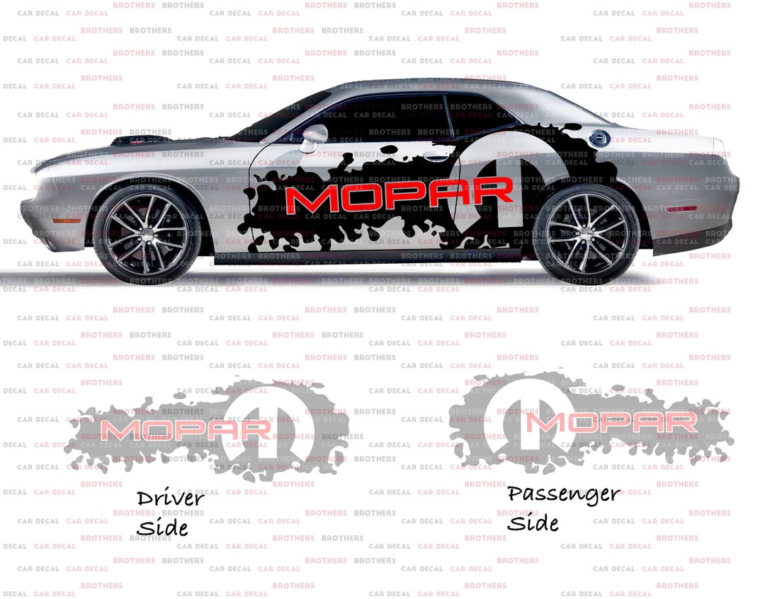 2x Splash Mopar Car Decal XL Car Decal Vinyl Side Graphics - Etsy