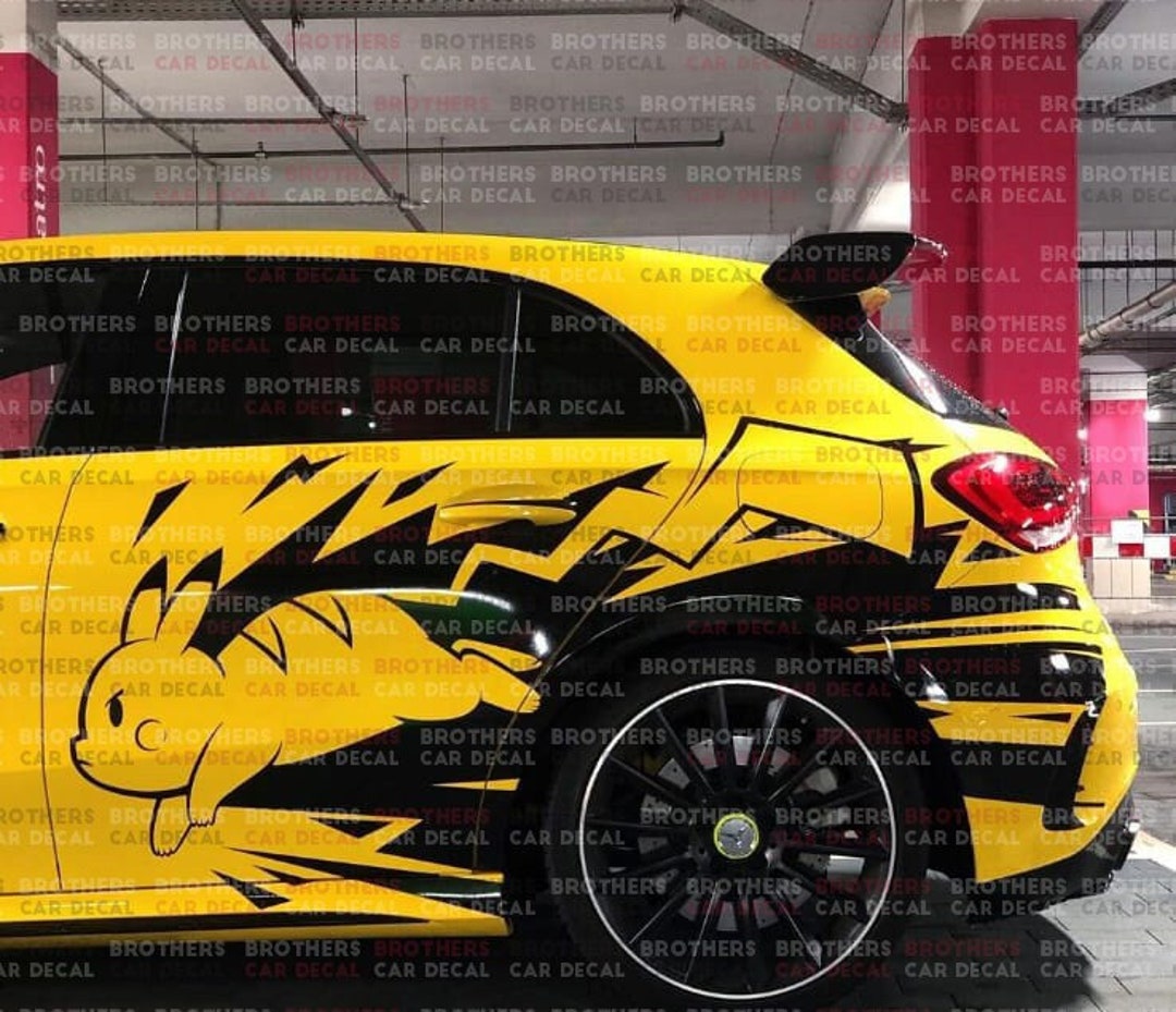 2x Pikachu Pokemon Vinyl Decal Car Decal Pokemon Sticker - Etsy