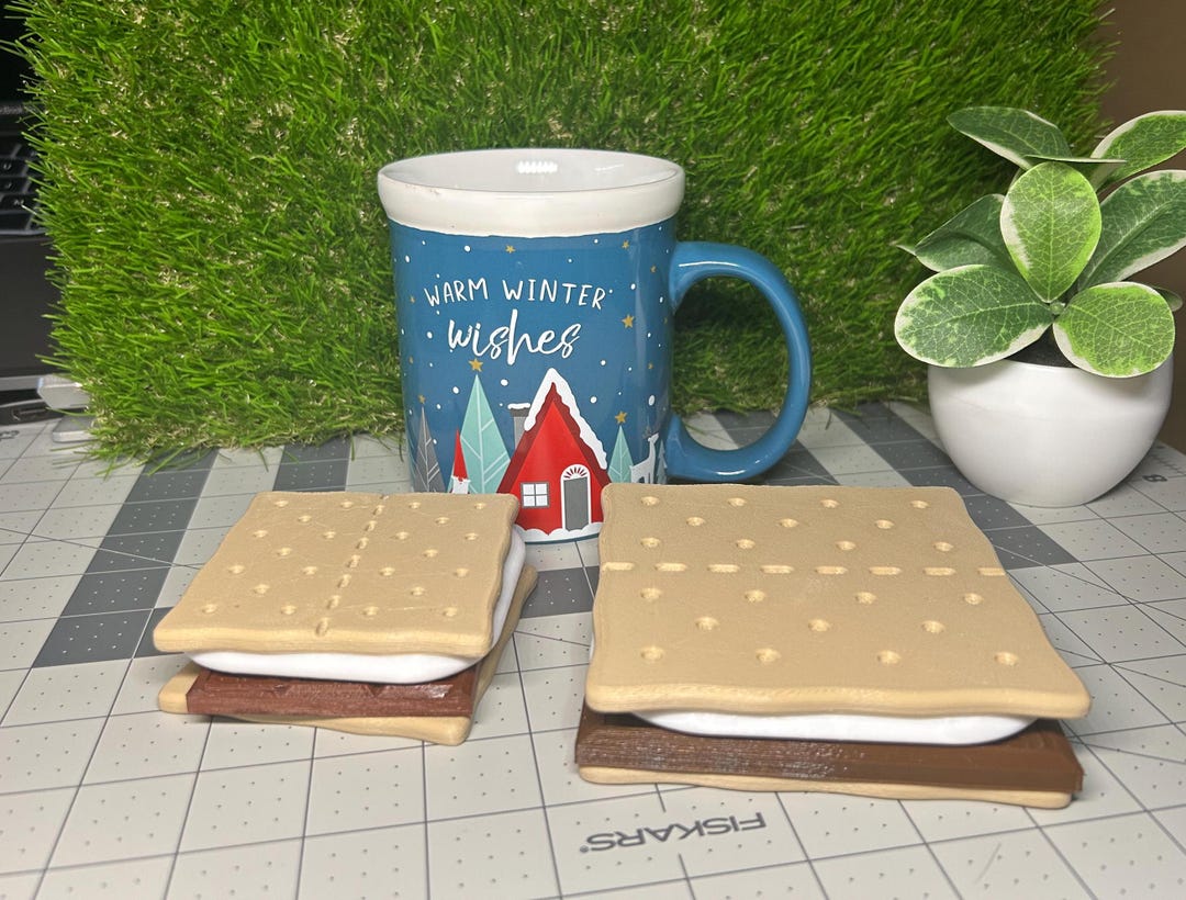 S'mores Coasters: Stackable Magnetic Coaster Set - Etsy