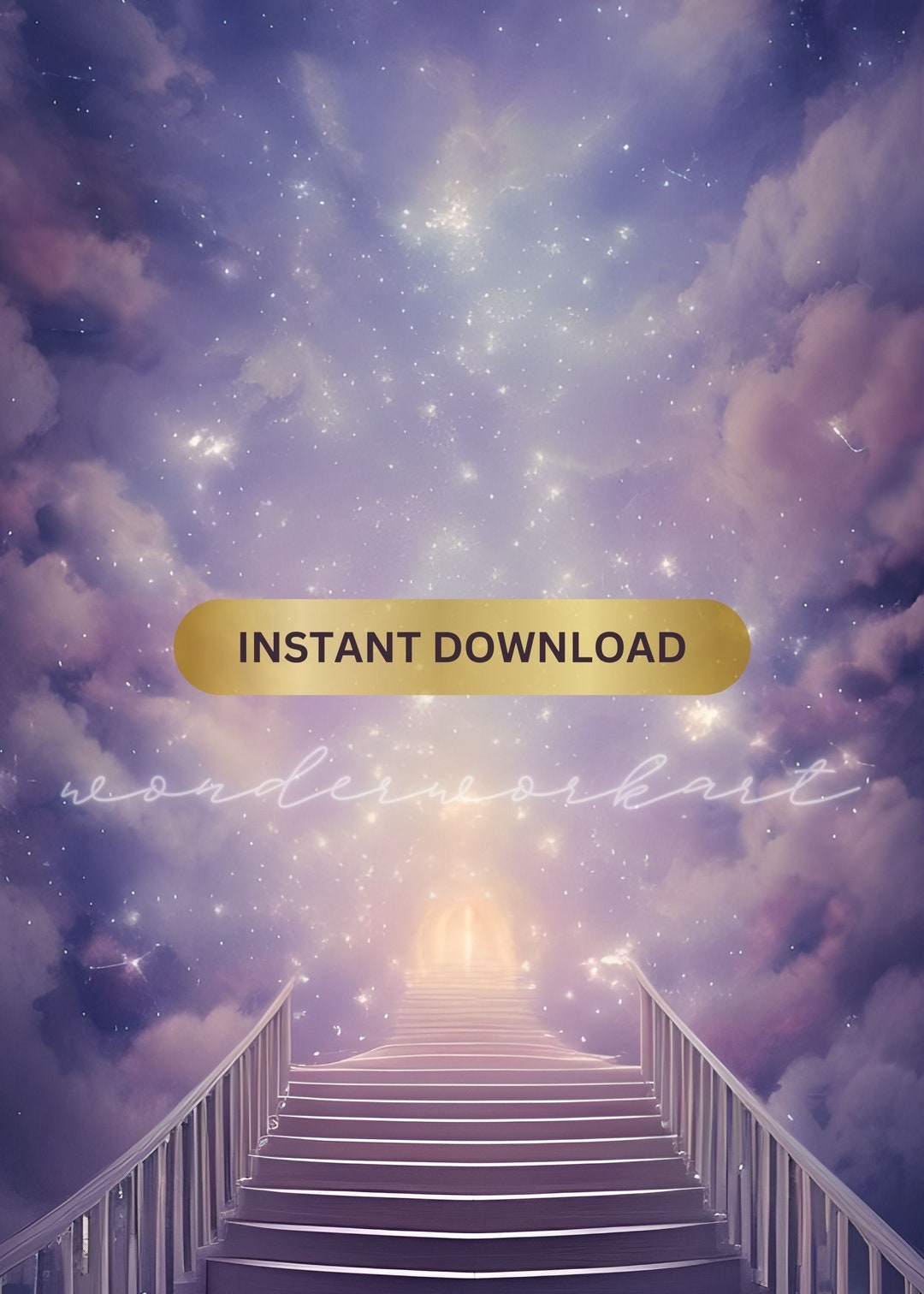 Stairway to Heaven Printable Digital Art Background for Devotional ...