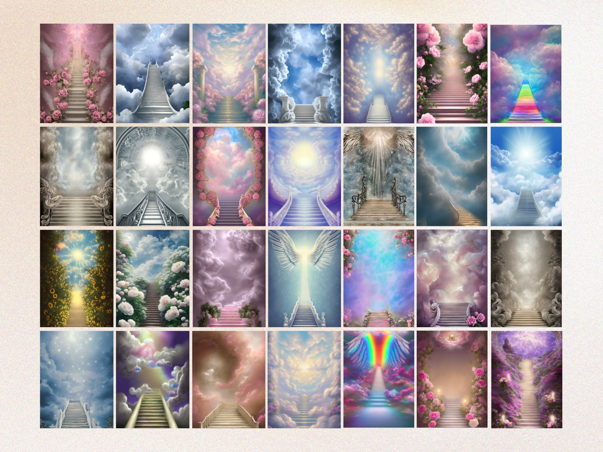 Stairway to Heaven Memorial Backdrop PNG Rest in Paradise Devotional ...