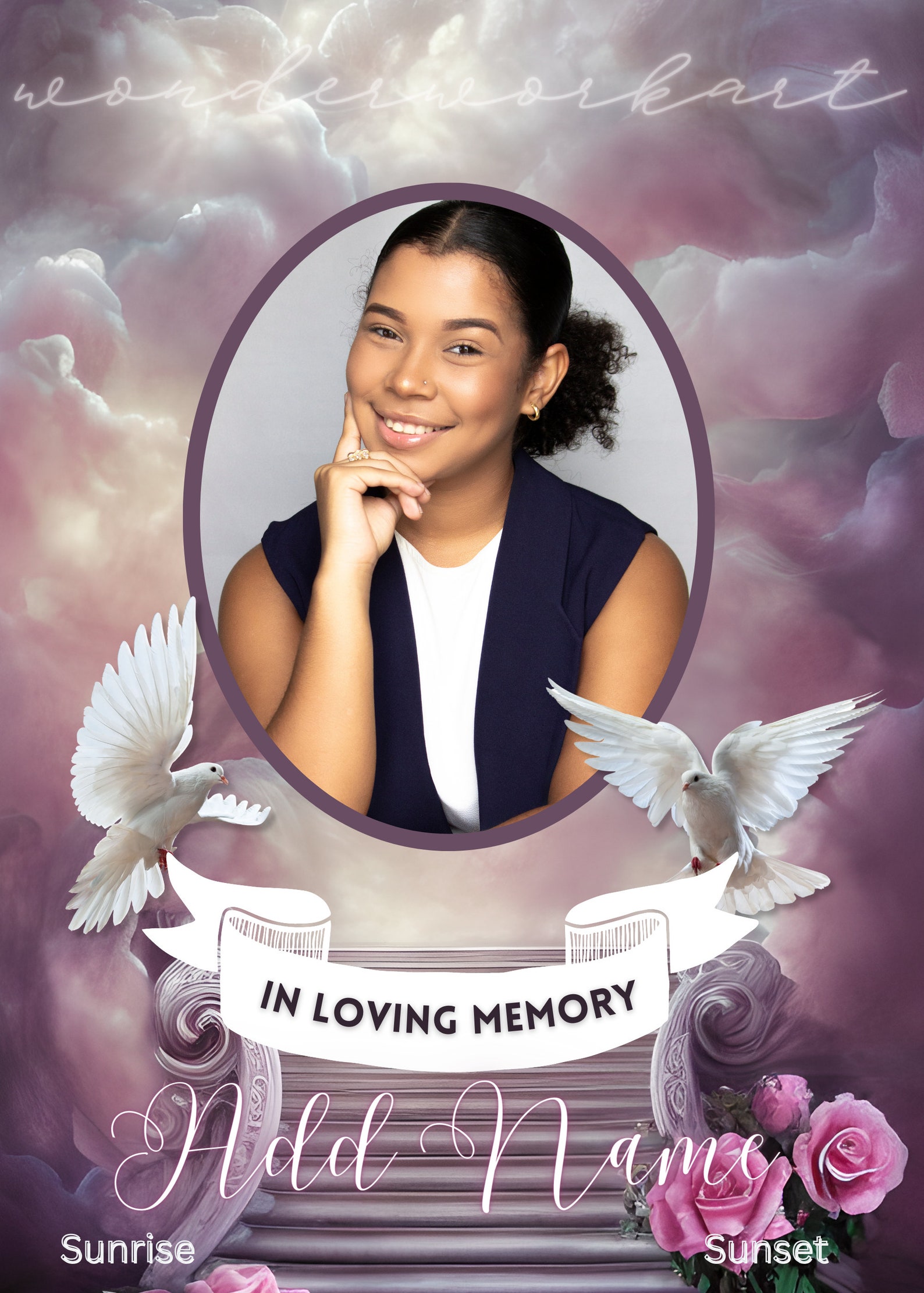 Stairway to Heaven Memorial Backdrop PNG Rest in Paradise Devotional ...