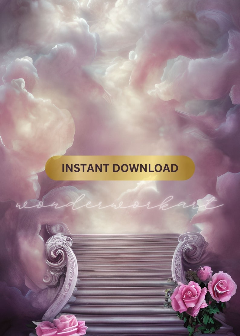 Stairway to Heaven Printable Graphic Background for Devotional Design ...