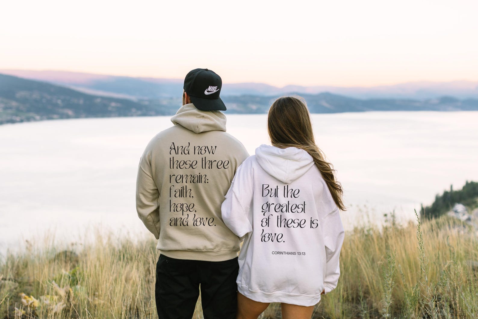 Matching Christian Couple Hoodie, Anniversary Gift for Religious Couple ...