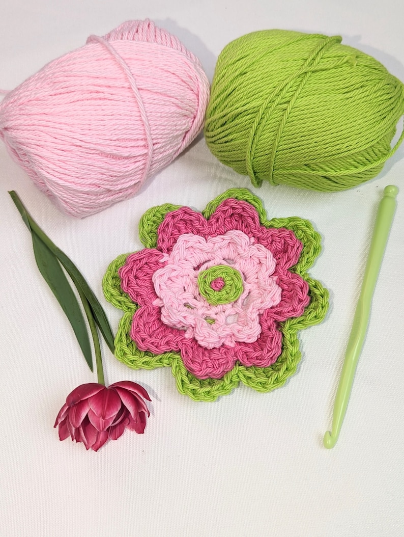 Crochet Flower Brooch Pattern. Crochet Flower Decor. Floral Crochet PDF ...
