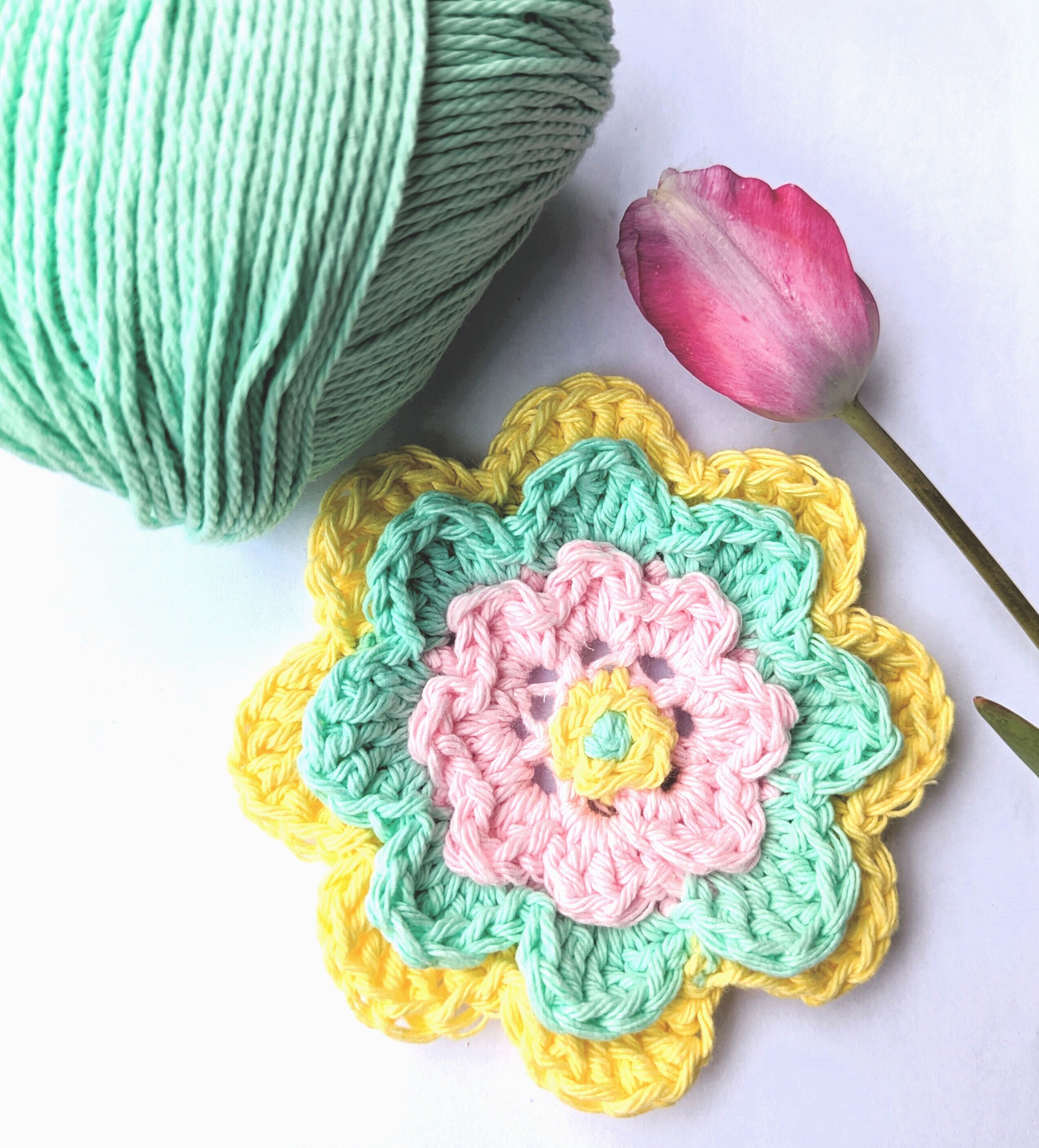 Spring Flower Brooch Crochet Pattern/ Applique Pattern Decor - Etsy