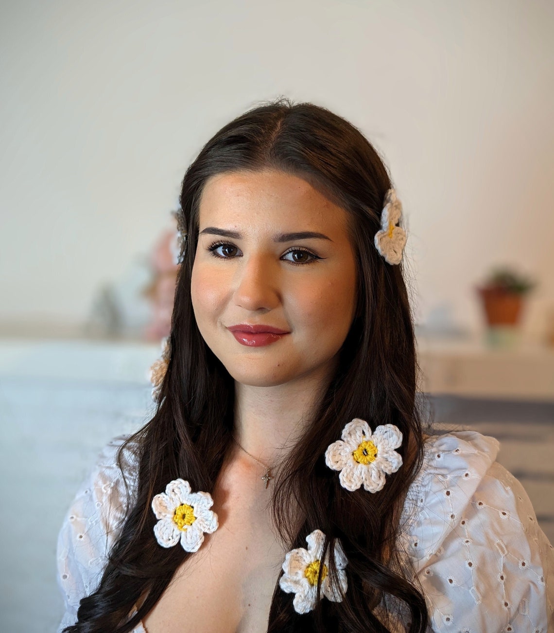 Crochet Flower Hair Clips PDF Pattern. Lana Del Rey - Etsy