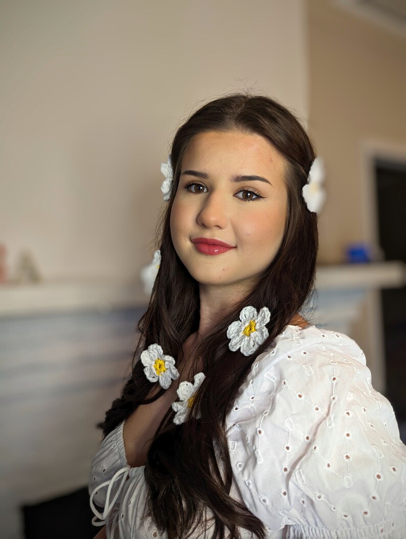 Crochet Flower Hair Clips PDF Pattern. Lana Del Rey - Etsy