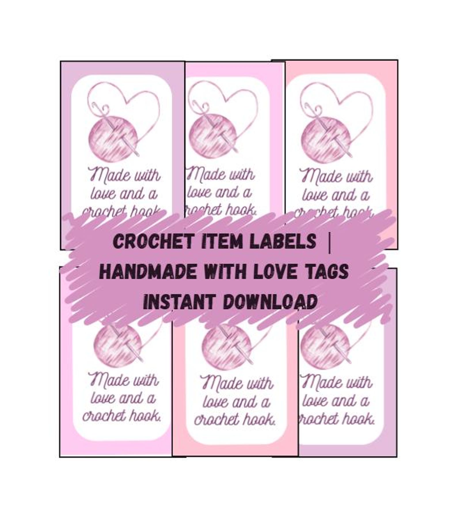 Crochet Gift Tags: Handmade With Love Labels (instant Download) - Etsy
