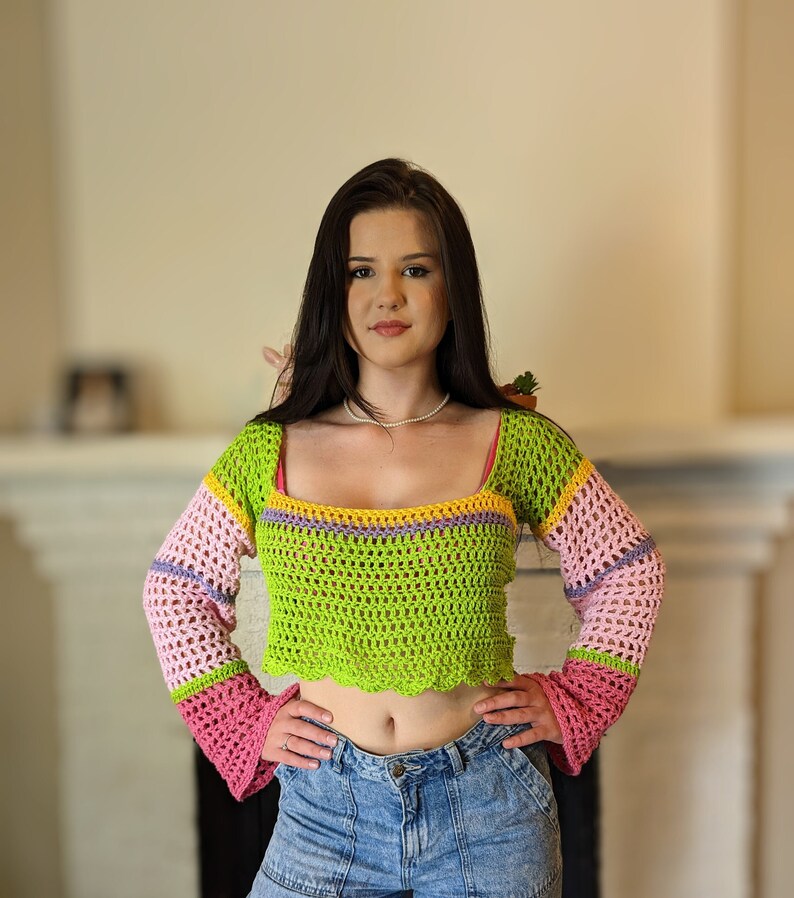Cropped Shrug Crochet Pattern / Crochet Mesh Jumper / Shrug - Etsy