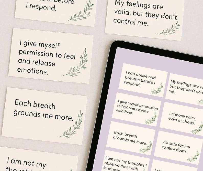 Emotional Regulation Affirmation Cards Printable DIY Affirmations Jar ...