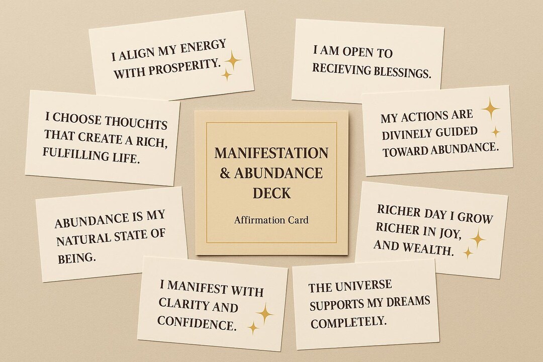 Printable Abundance Affirmation Cards PDF Manifestation & Wealth ...