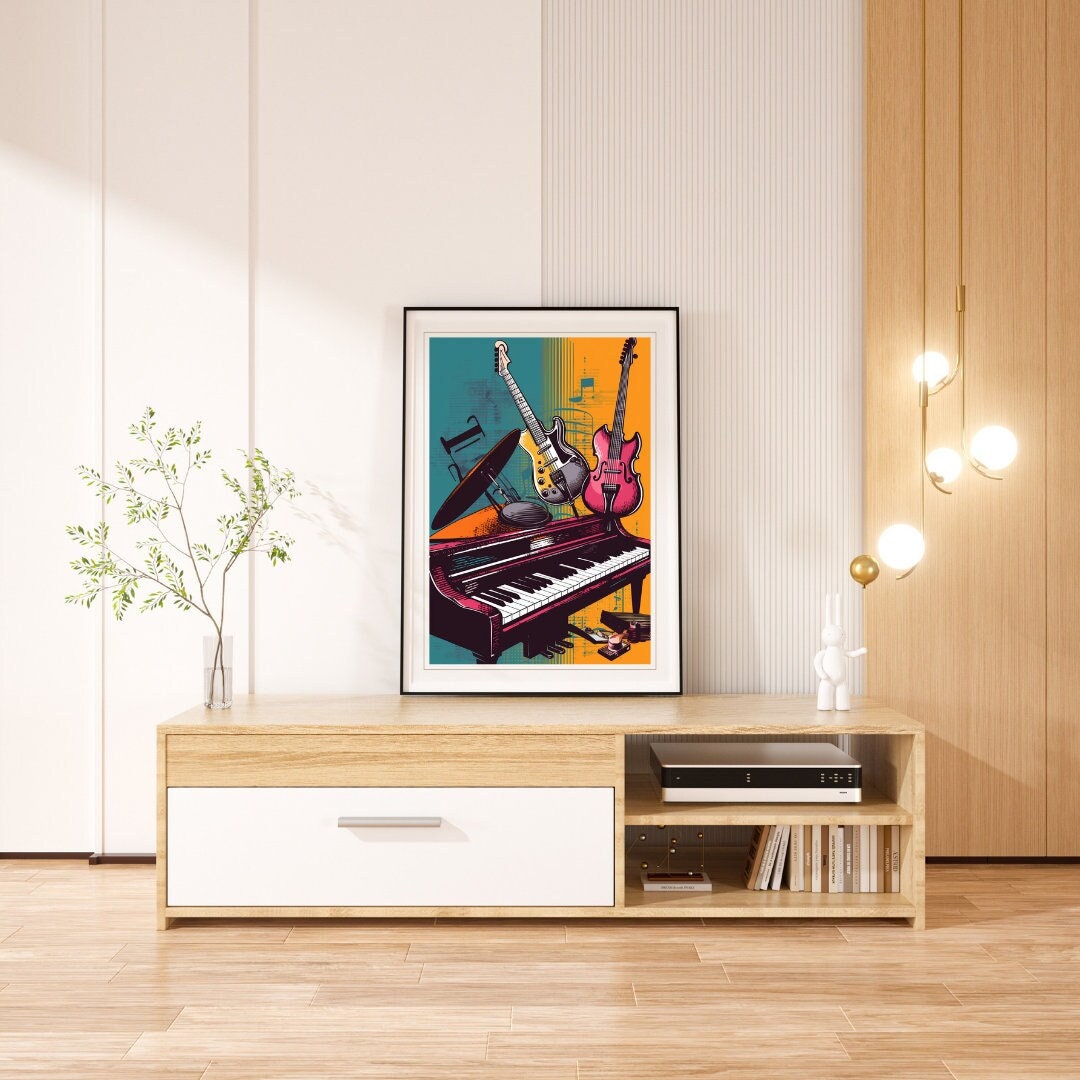 Instruments Pop Art Poster - Etsy