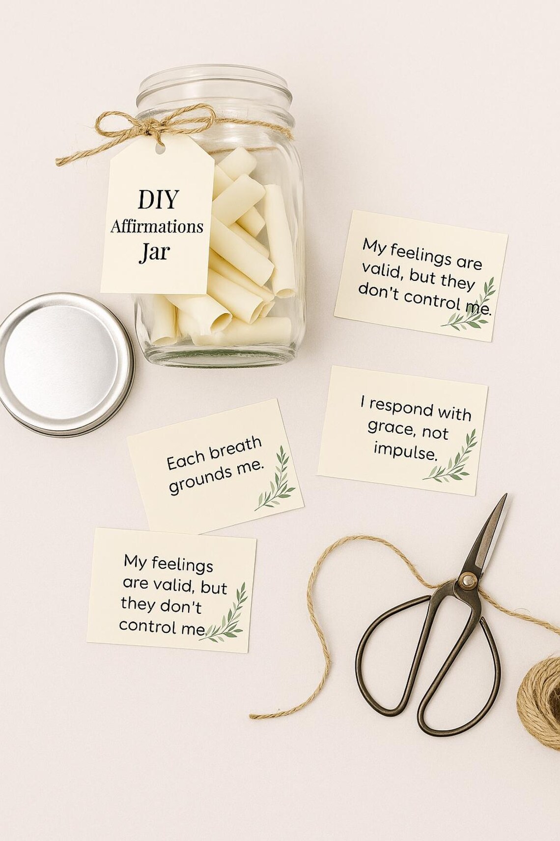 Emotional Regulation Affirmation Cards Printable DIY Affirmations Jar ...