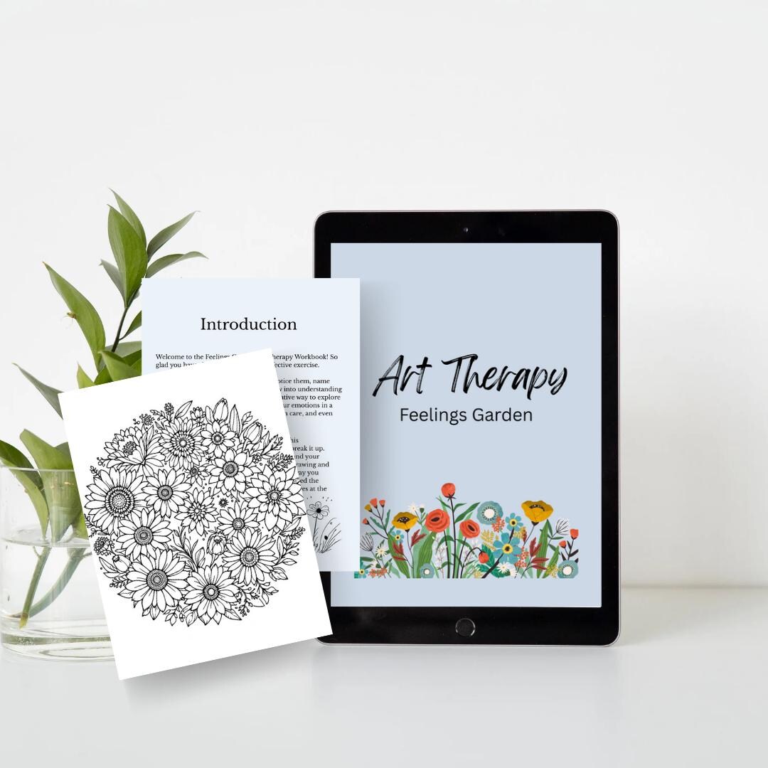 Art Therapy Printable Workbook Emotional Regulation Feelings Garden ...