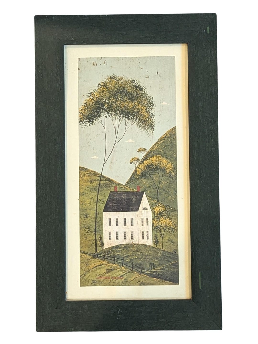Farmhouse Art Vintage Warren Kimball Primitive Folk Art House in the ...