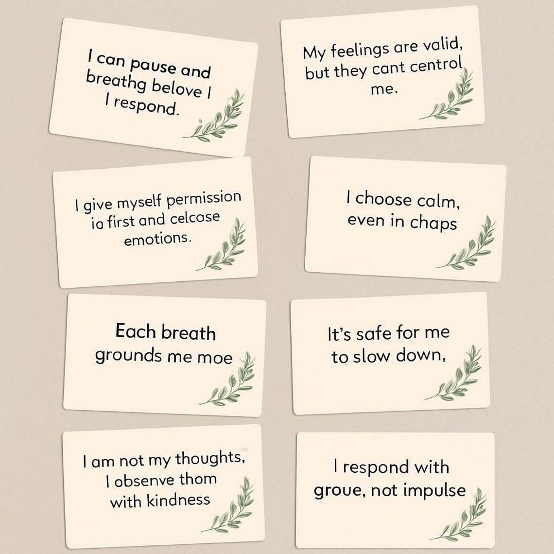 Emotional Regulation Affirmation Cards Printable DIY Affirmations Jar ...