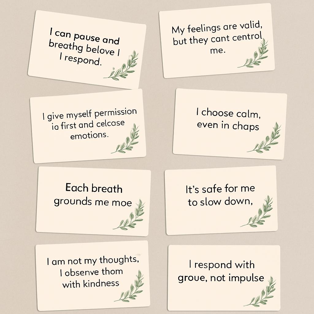 Emotional Regulation Affirmation Cards Printable DIY Affirmations Jar ...