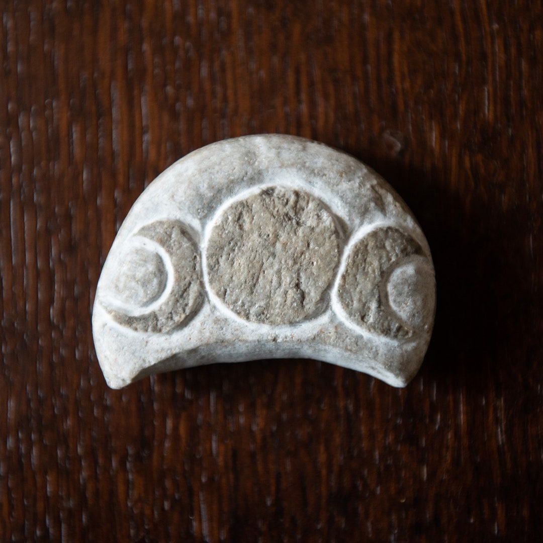 The Three Phases of the Moon the Moon Goddess Stone - Etsy