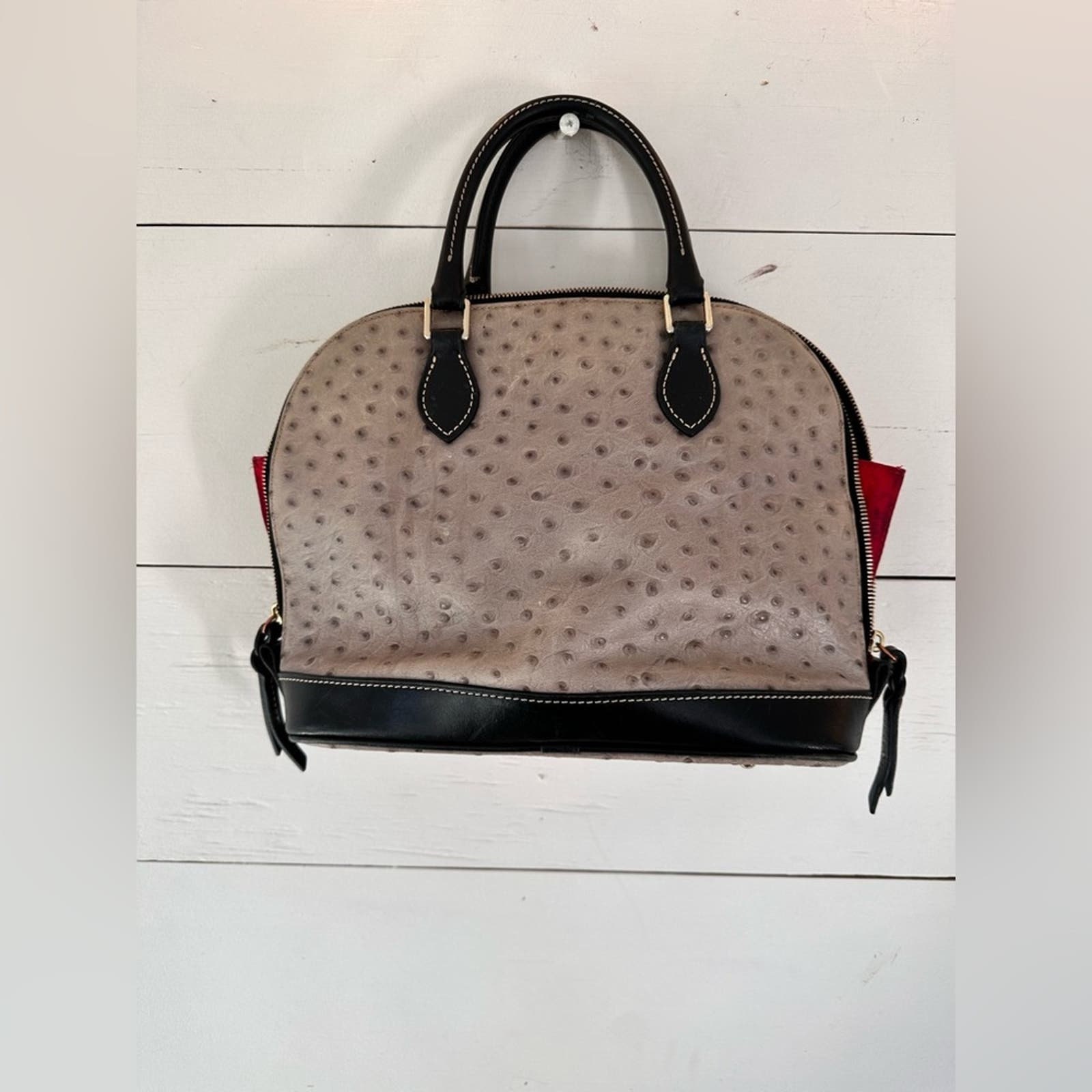 Dooney & Bourke Ostrich Zip Zip Satchel - Etsy