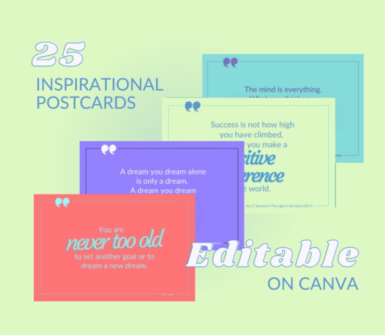 25 Fully Editable and Printable Pastel-themed Inspirational Quotes ...