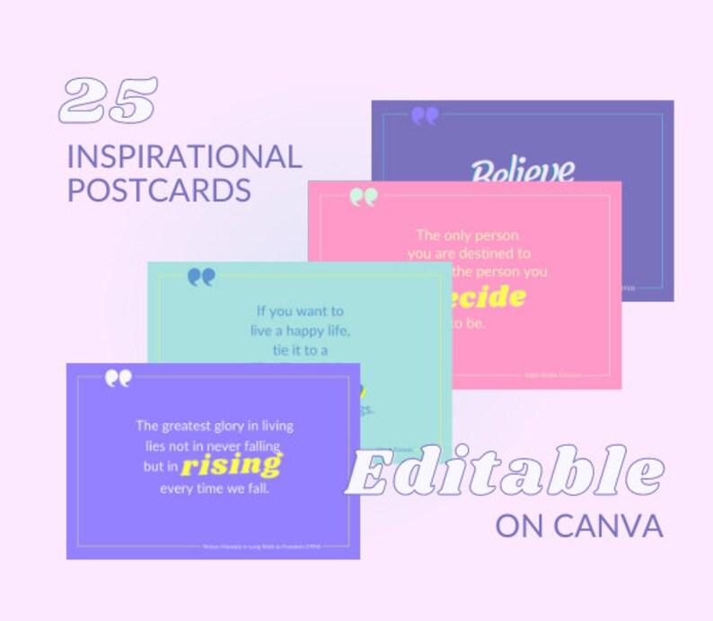 25 Fully Editable and Printable Pastel-themed Inspirational Quotes ...