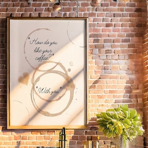 Coffee Print, Drink Poster, Kitchen Decor, Retro Poster, Illustration ...