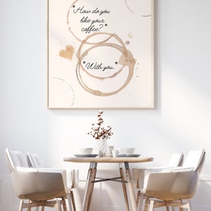 Coffee Print, Drink Poster, Kitchen Decor, Retro Poster, Illustration ...