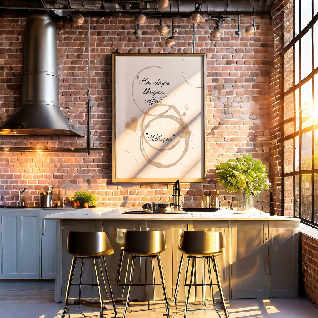 Coffee Print, Drink Poster, Kitchen Decor, Retro Poster, Illustration ...