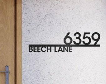 10 Inch Metal House Numbers Address Sign Numbers Modern - Etsy