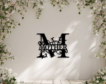 Custom Monogram Metal Sign • Personalized Last Name Letter Sign ...