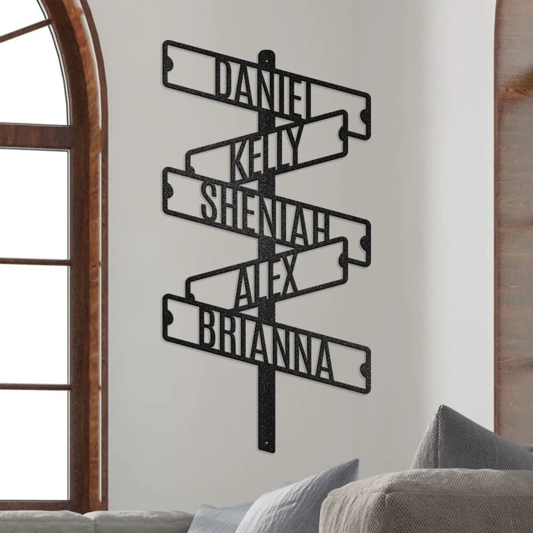 Letrero de metal con nombres de familia personalizados Letrero de casa ...