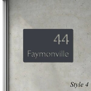 Minimalist Address Plaque With Custom House Number & Street Name ...