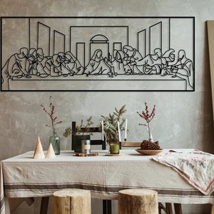The Last Supper Steel Sign • Religious Metal Wall Art • Christian Faith ...
